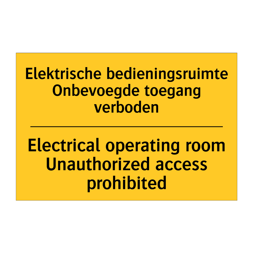 Koop Elektrische bedieningsruimte Onbevoegde /.../ - Electrical ...