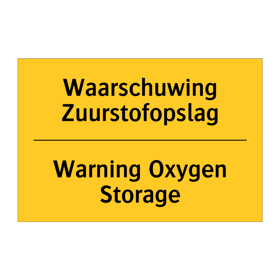 Koop Waarschuwing Zuurstofopslag - Warning Oxygen Storage bord ...
