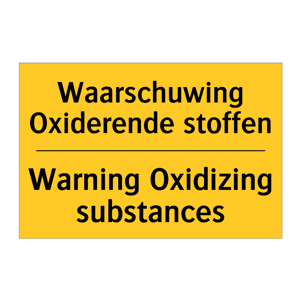 Koop Waarschuwing Oxiderende stoffen - Warning Oxidizing substances ...