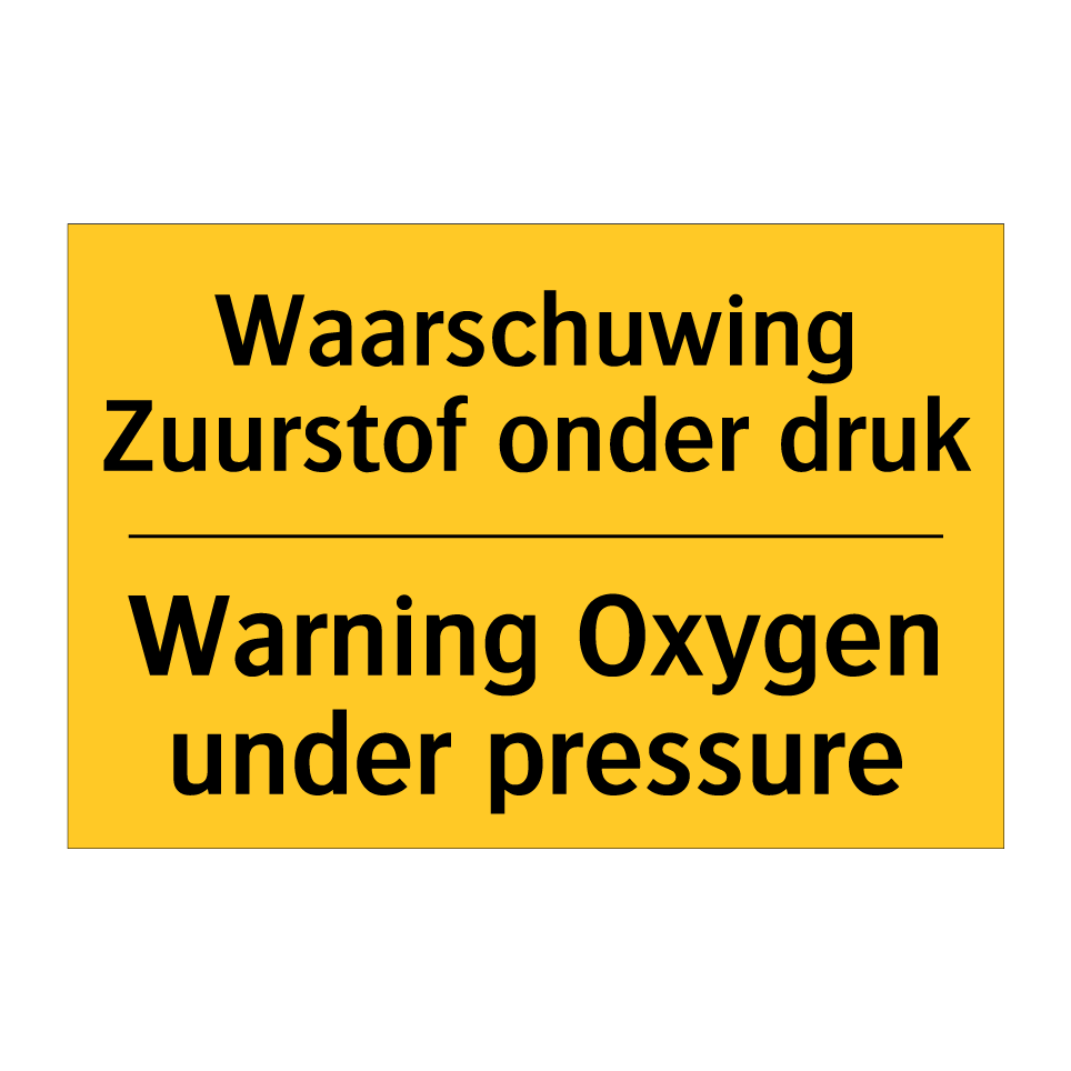 Koop Waarschuwing Zuurstof onder druk - Warning Oxygen under pressure ...