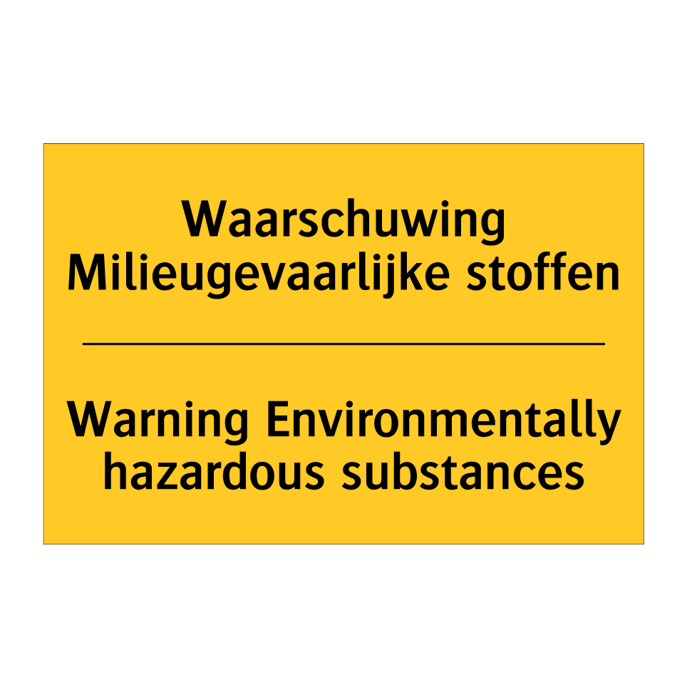 Koop Waarschuwing Milieugevaarlijke stoffen - Warning Environmentally ...