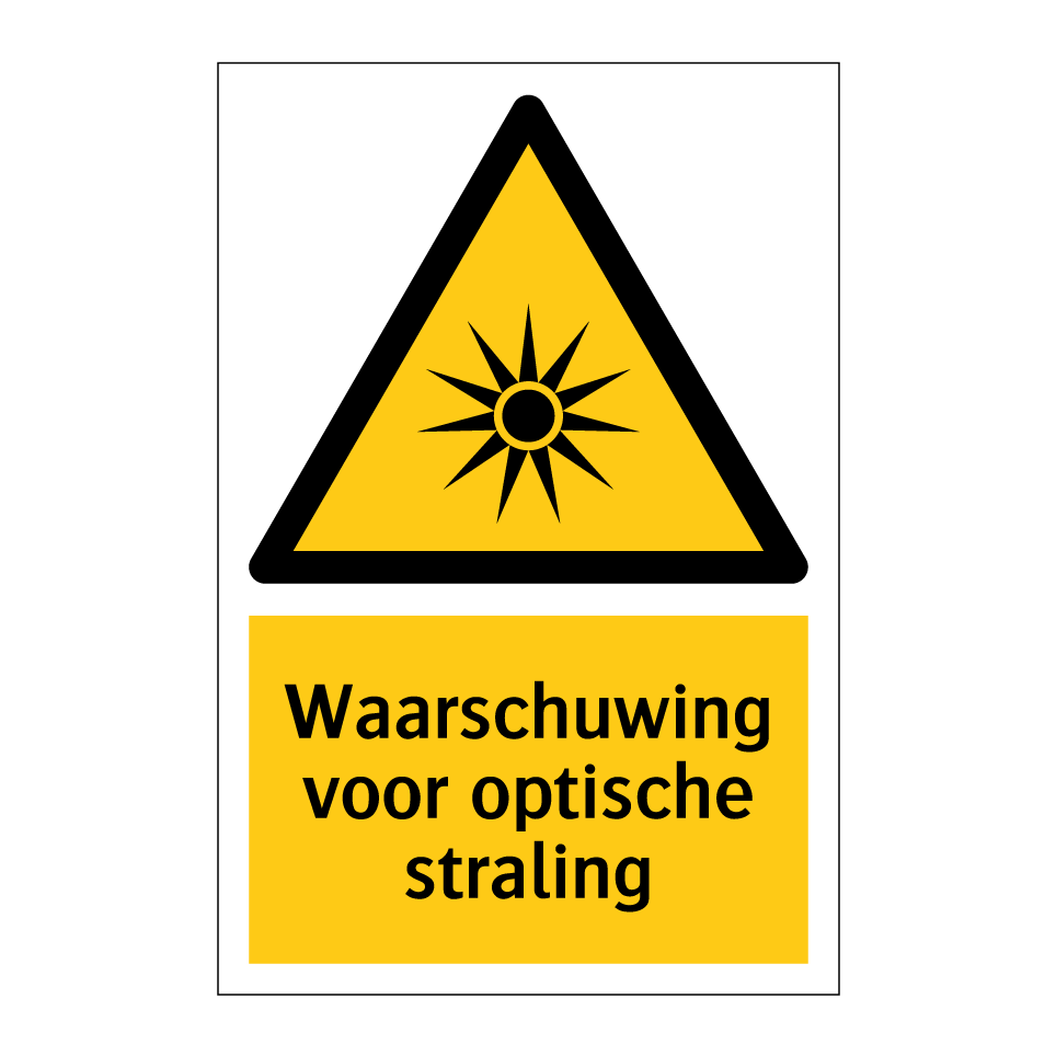 Koop Waarschuwing voor optische straling bord | SignOnline | NL-W6640