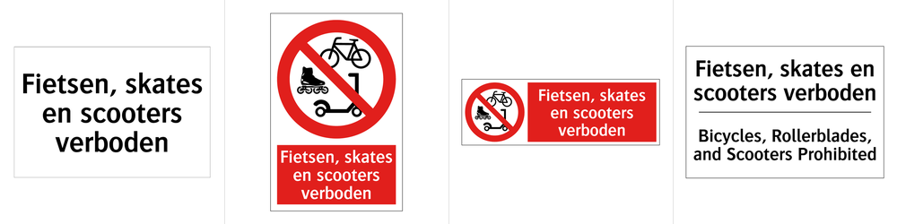 Verbod op Skateboards Borden Kopen - SignOnline.nl