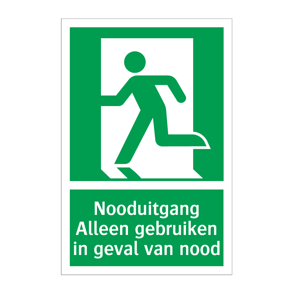 Koop Nooduitgang Alleen gebruiken in geval van nood bord | SignOnline ...