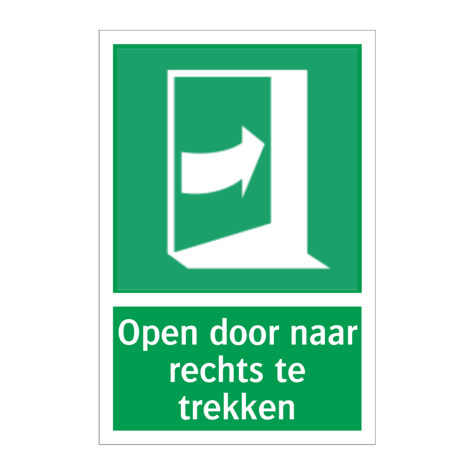 Koop Open door naar rechts te trekken bord | SignOnline | NL-E1094