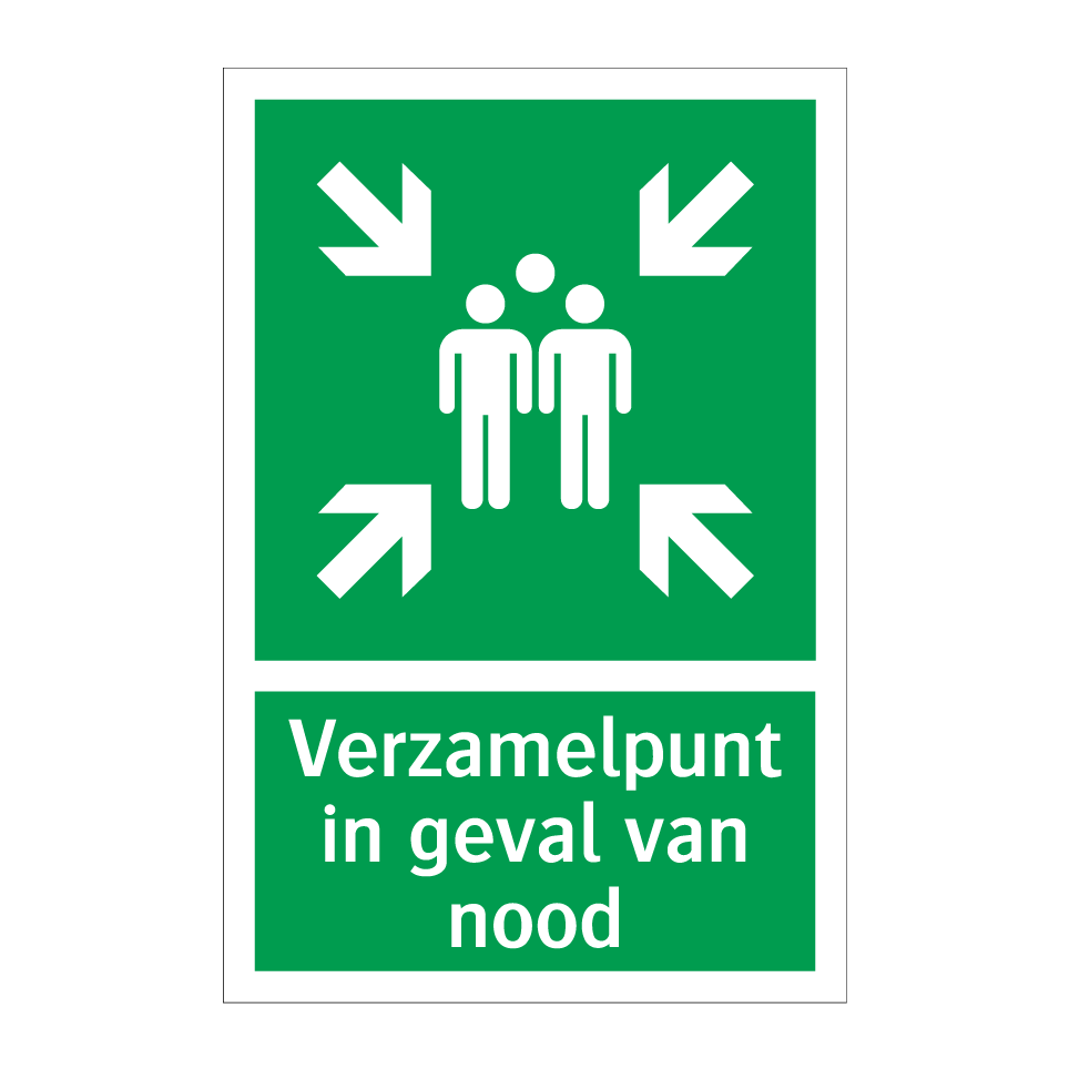 Koop Verzamelpunt in geval van nood bord | SignOnline | NL-E1156
