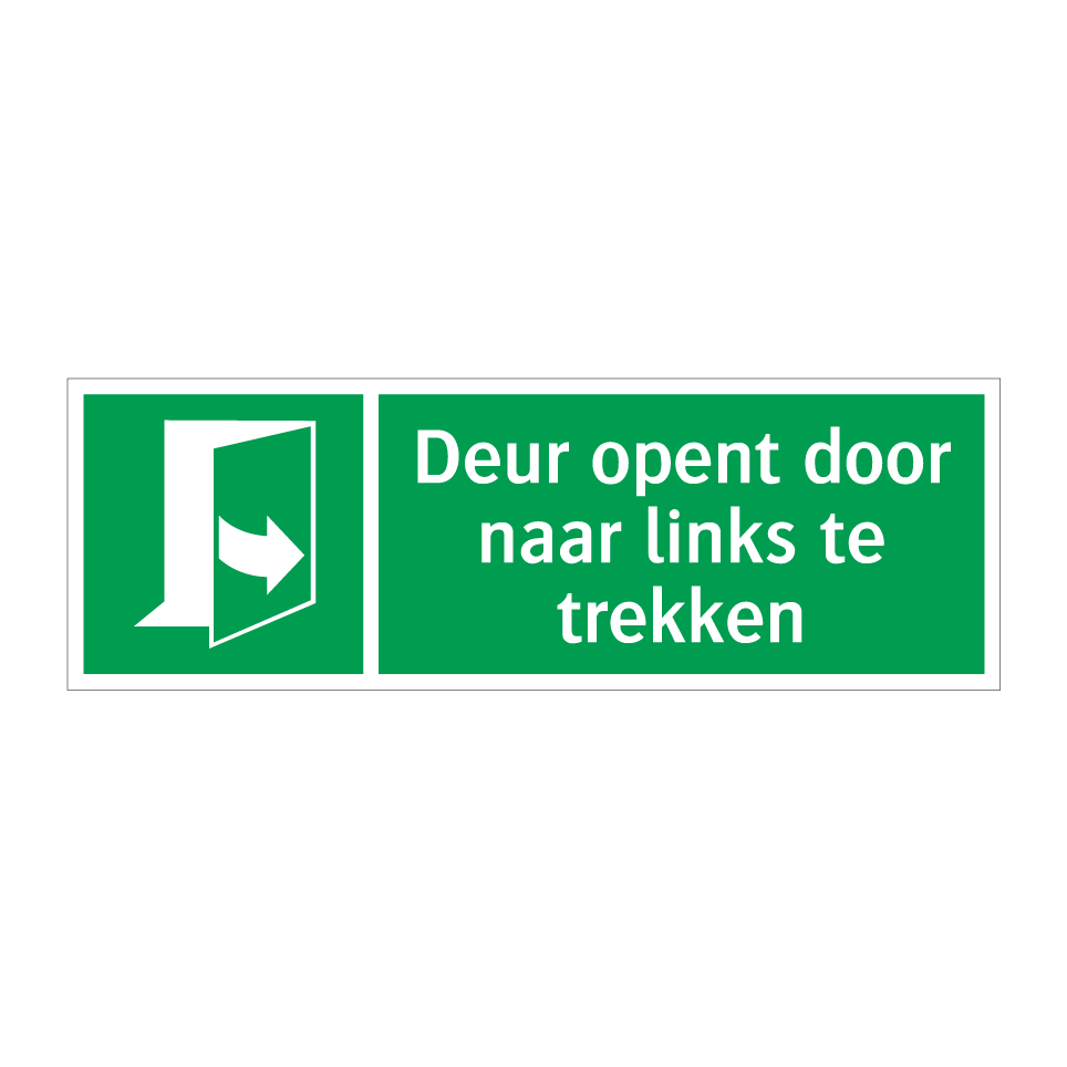 Koop Deur opent door naar links te trekken bord | SignOnline | NL-E1260