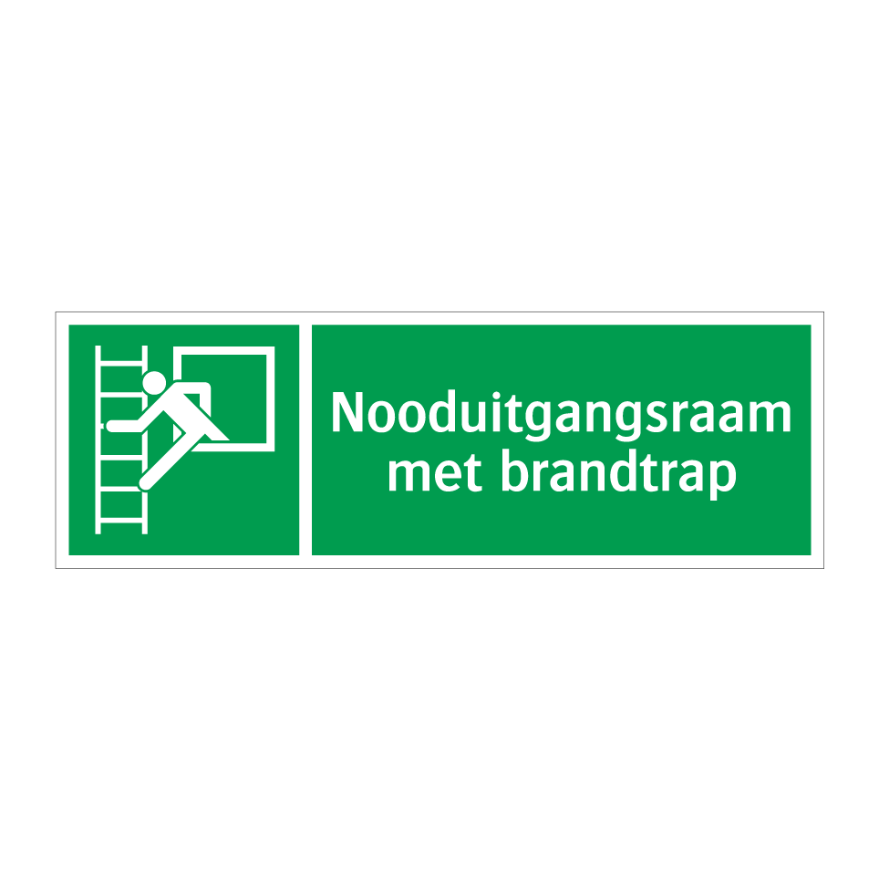 Koop Nooduitgangsraam met brandtrap bord | SignOnline | NL-E1451