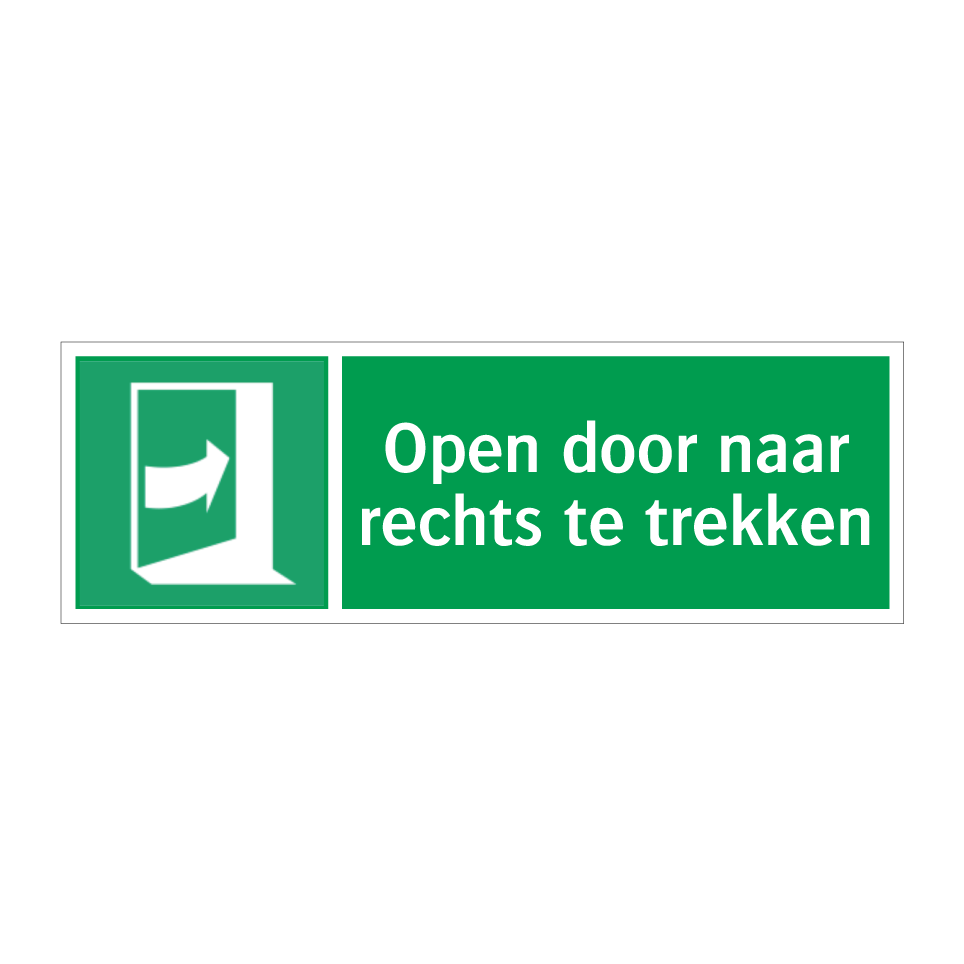 Koop Open door naar rechts te trekken bord | SignOnline | NL-E1479
