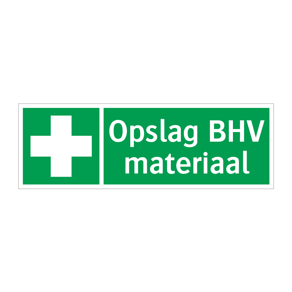 Koop Opslag BHV materiaal bord | SignOnline | NL-E1489