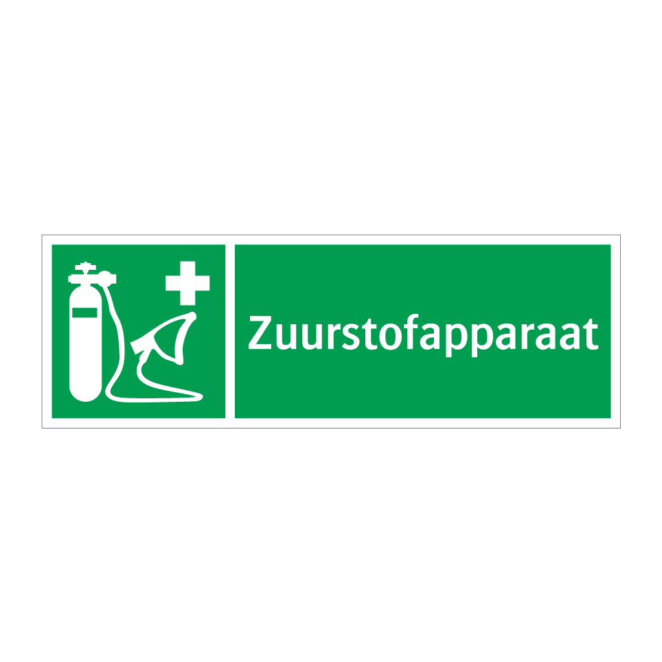Koop Zuurstofapparaat bord | SignOnline | NL-E1562