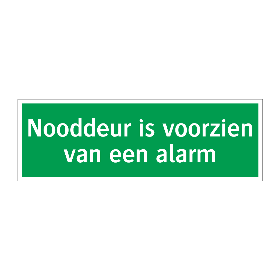 Koop Nooddeur is voorzien van een alarm bord | SignOnline | NL-E185