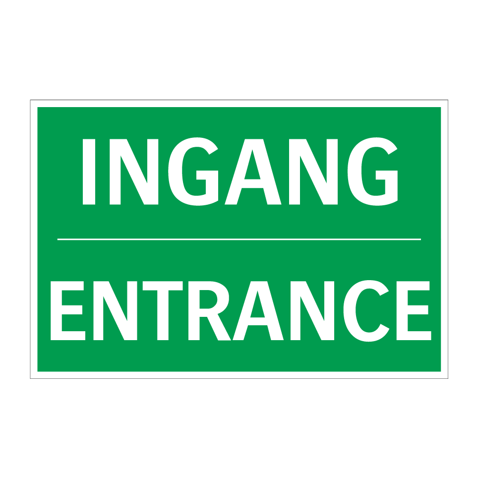 Koop INGANG - ENTRANCE bord | SignOnline | NL-E563