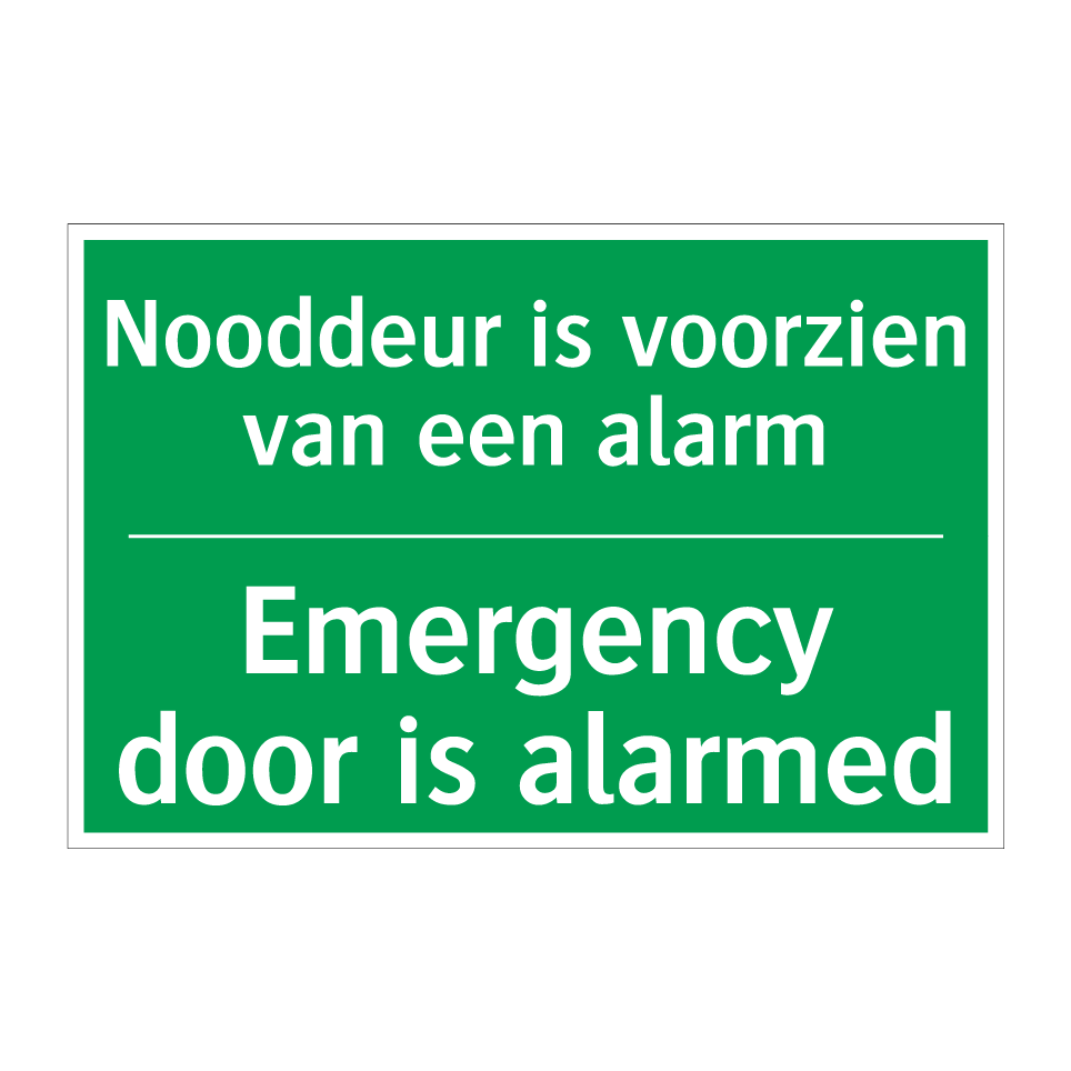 Koop Nooddeur is voorzien van een alarm /.../ - Emergency door is ...