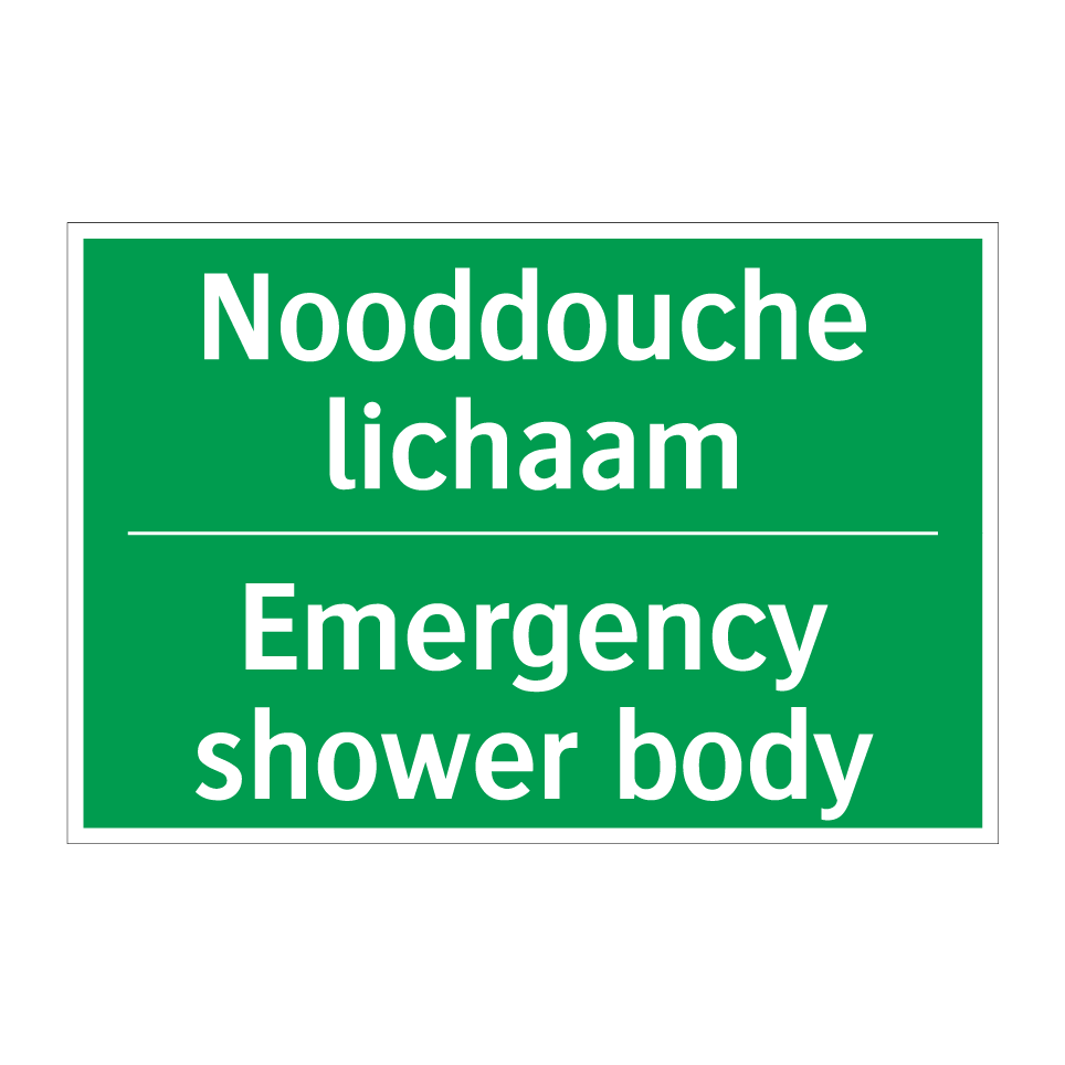 Koop Nooddouche lichaam - Emergency shower body bord | SignOnline | NL-E585