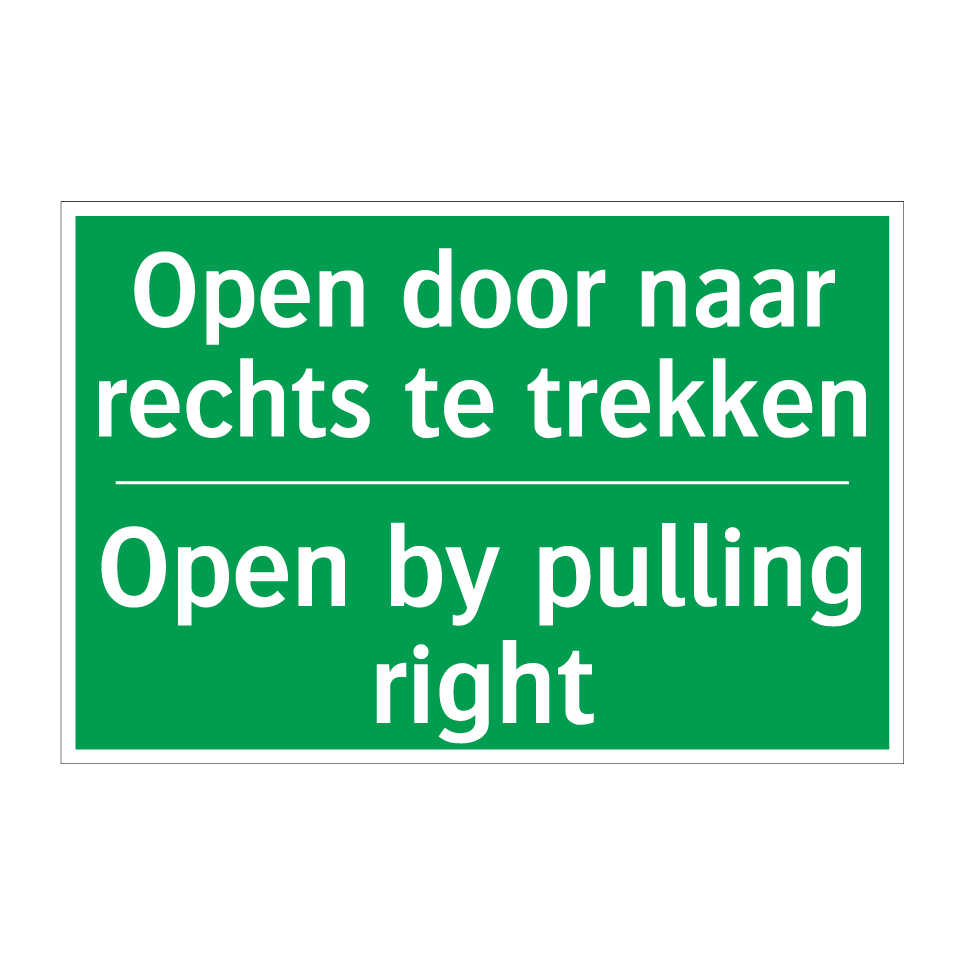 Koop Open door naar rechts te trekken /.../ - Open by pulling right ...