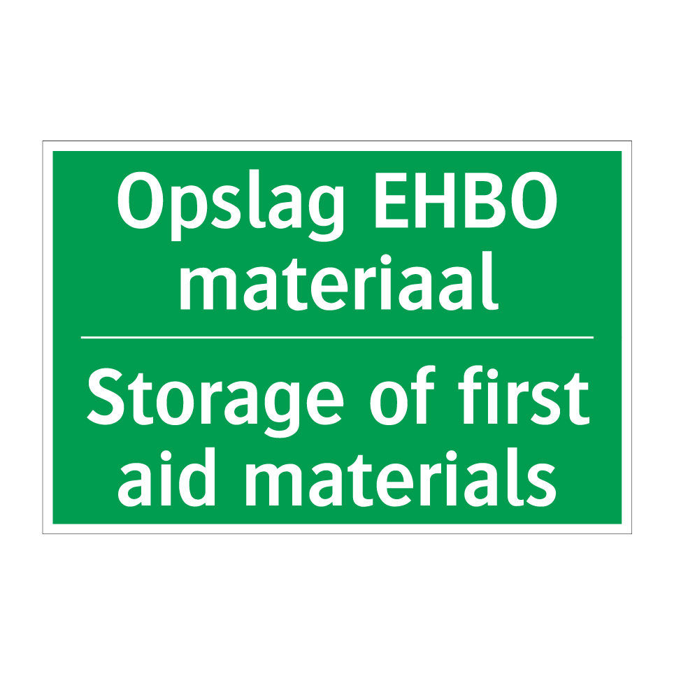 Koop Opslag EHBO materiaal - Storage of first aid materials /.../ bord ...