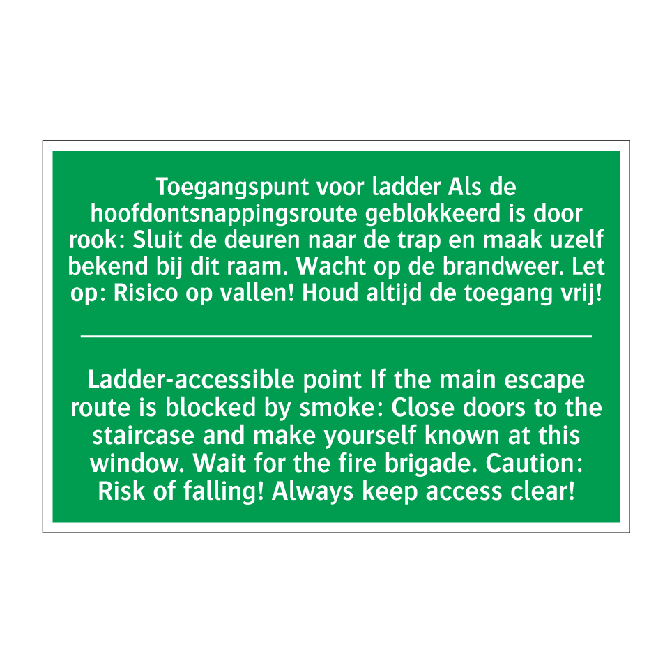 Koop Toegangspunt voor ladder Als de /.../ - Ladder-accessible point If ...