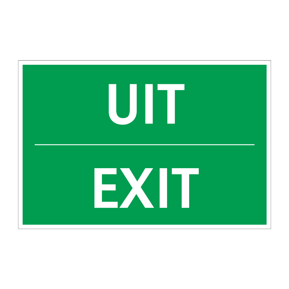 Koop UIT - EXIT bord | SignOnline | NL-E751