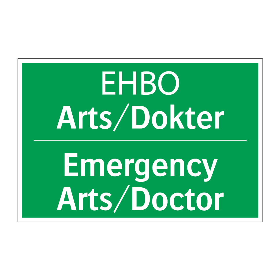 Koop EHBO Arts/Dokter - Emergency Arts/Doctor bord | SignOnline | NL-E793