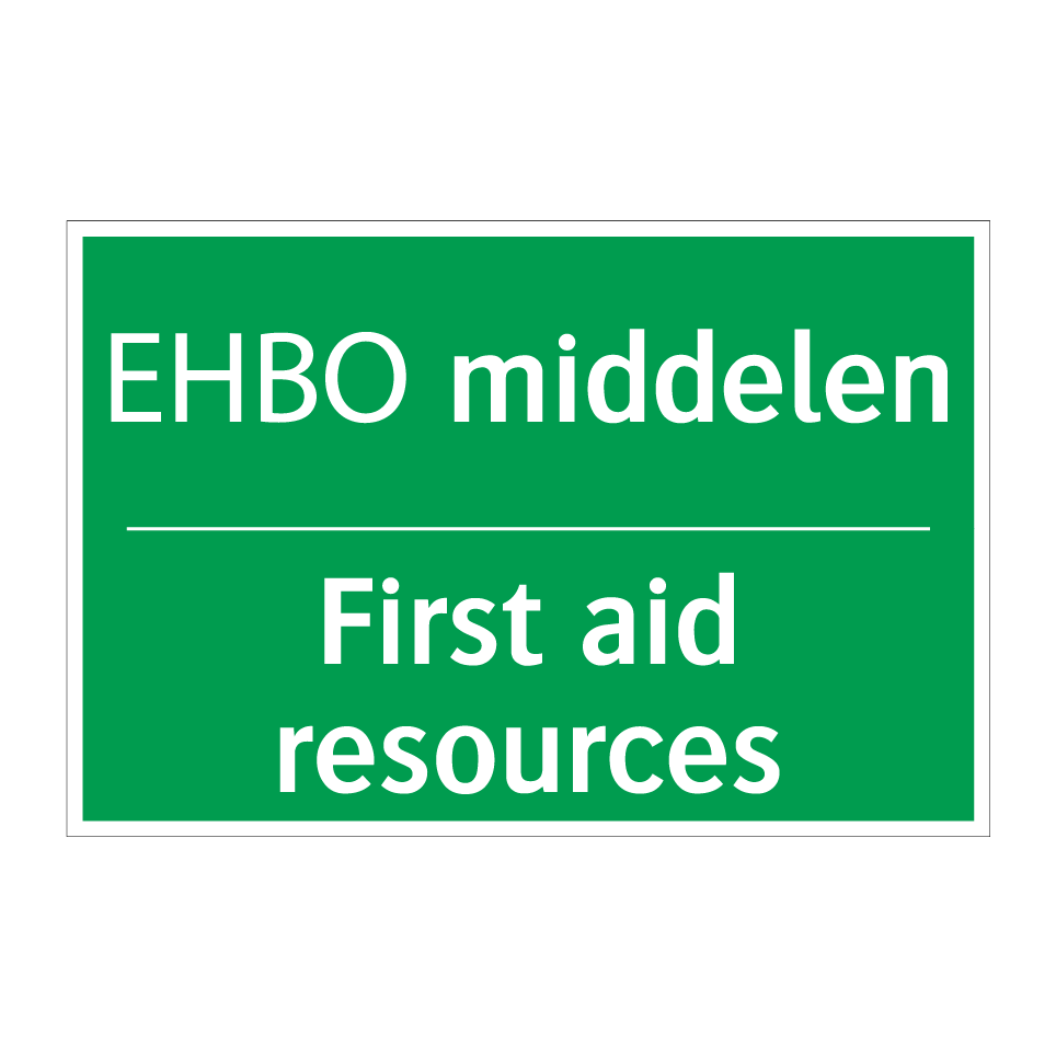 Koop EHBO middelen - First aid resources bord | SignOnline | NL-E794