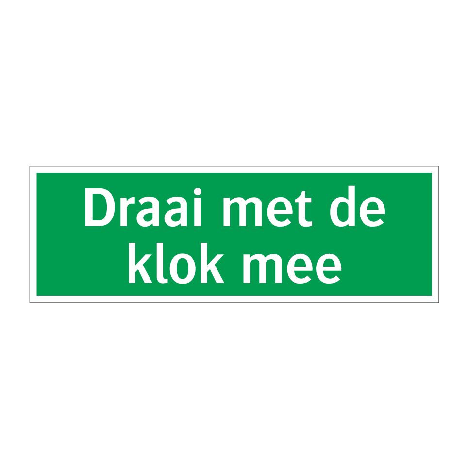 Koop Draai met de klok mee bord | SignOnline | NL-E99