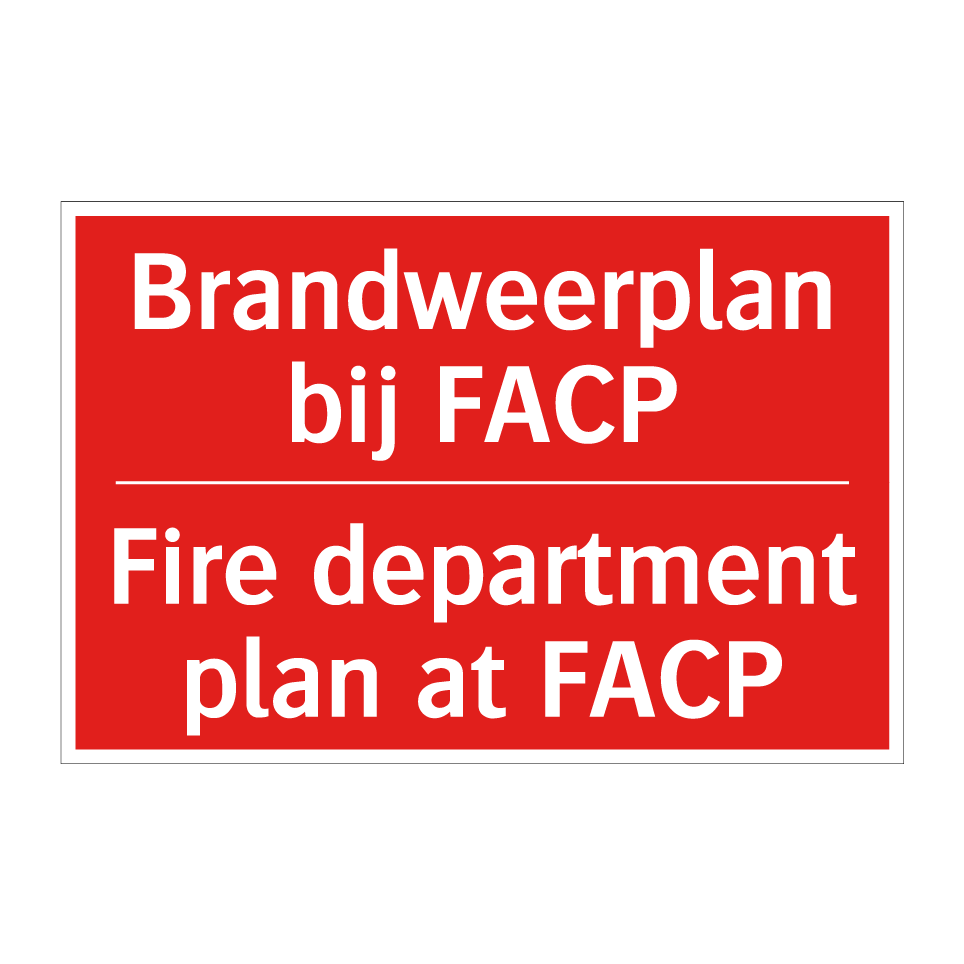 Koop Brandweerplan bij FACP - Fire department plan at FACP bord ...