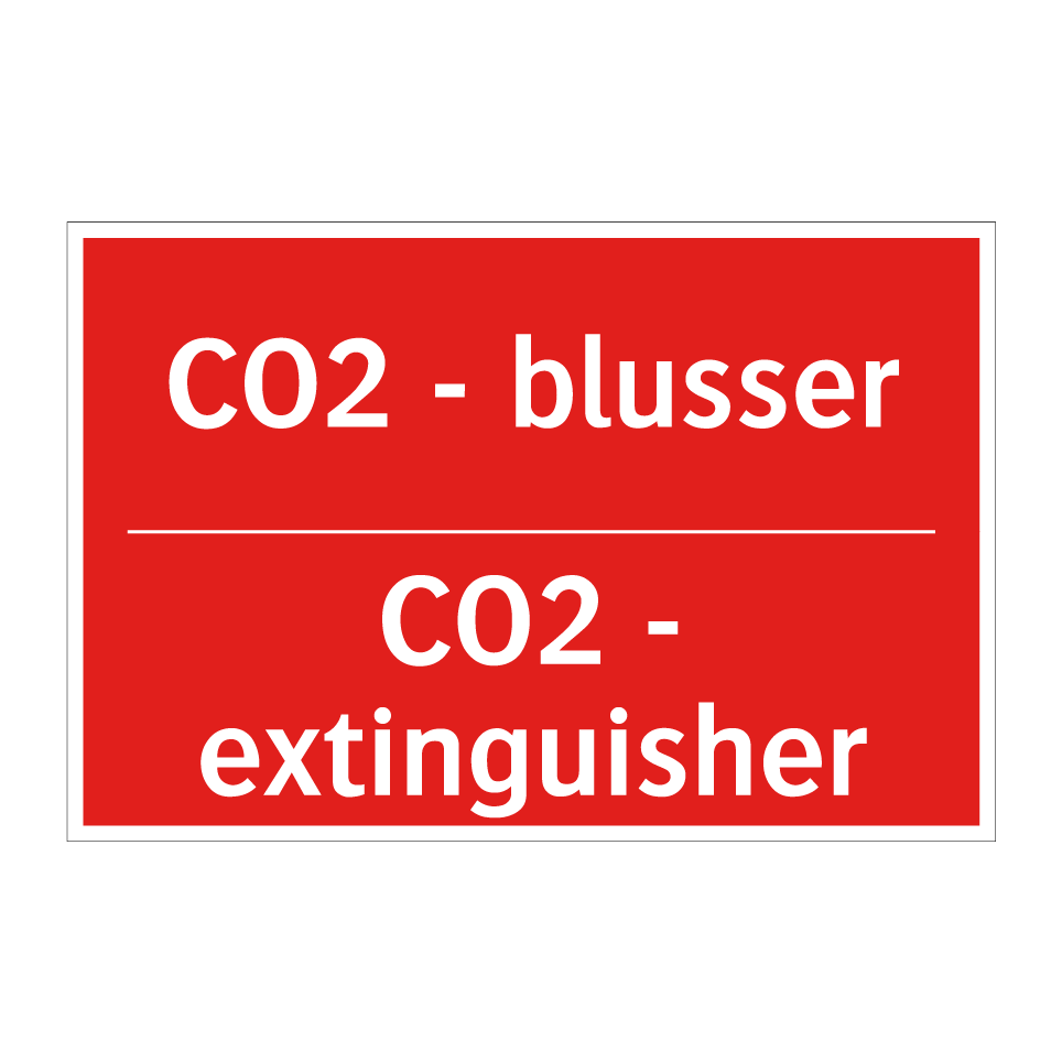 Koop CO2 - blusser - CO2 - extinguisher bord | SignOnline | NL-F1033