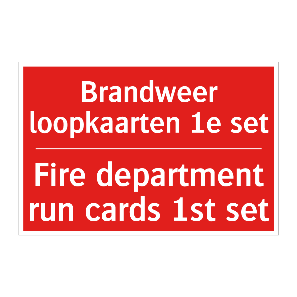 Koop Brandweer loopkaarten 1e set - Fire department run cards 1st set ...