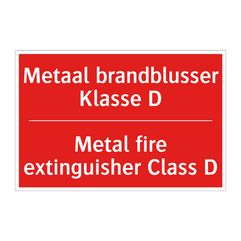 Koop Metaal brandblusser Klasse D - Metal fire extinguisher Class D ...