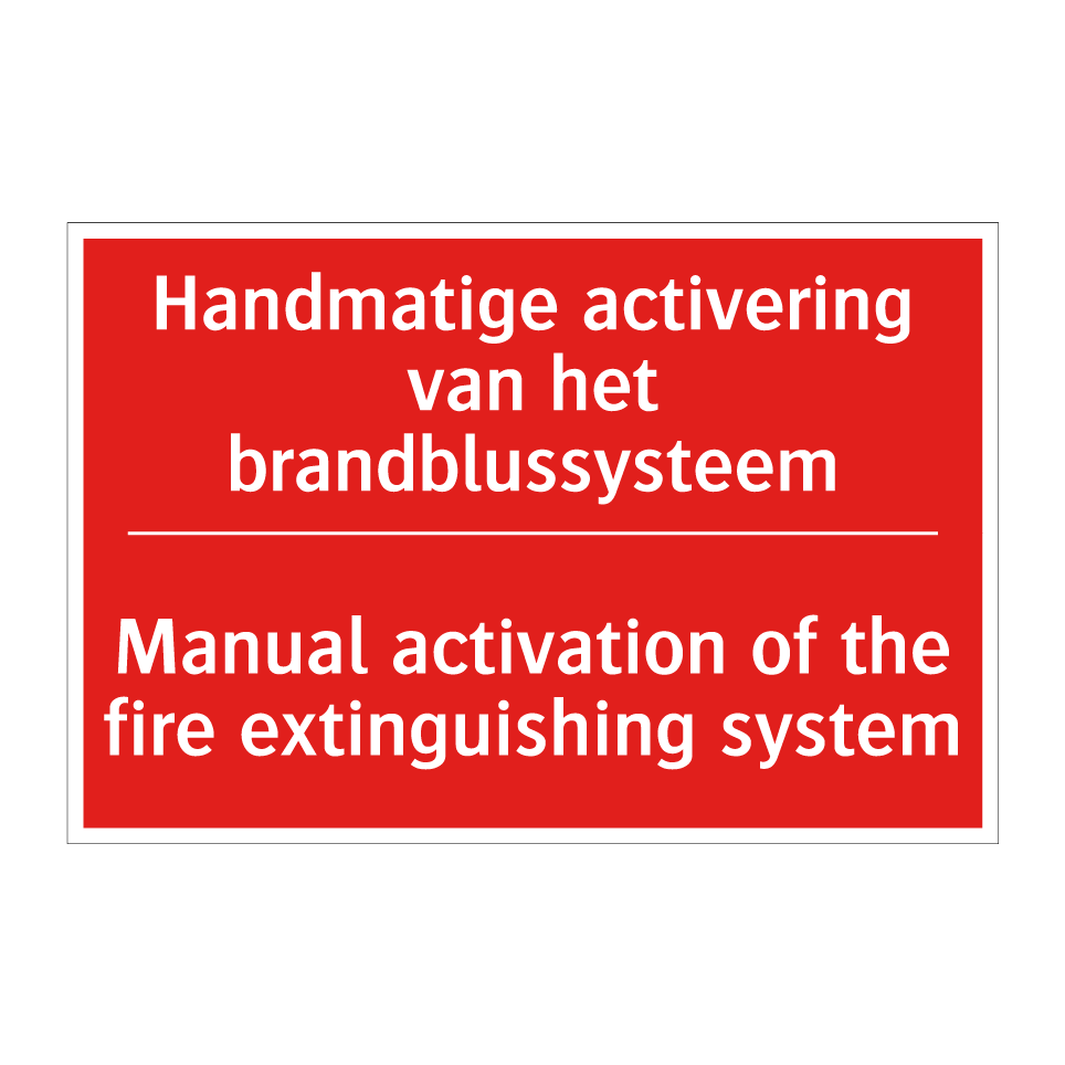 Koop Handmatige activering van het brandblussysteem /.../ - Manual ...