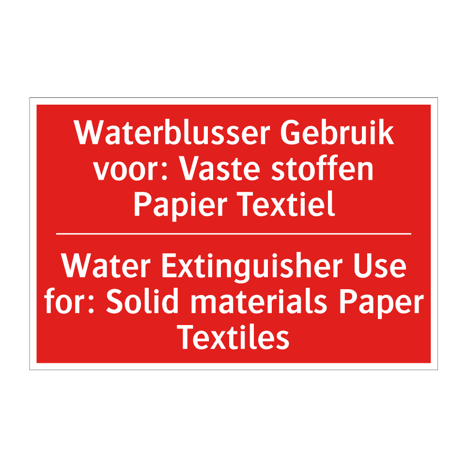 Koop Waterblusser Gebruik voor: Vaste stoffen /.../ - Water ...