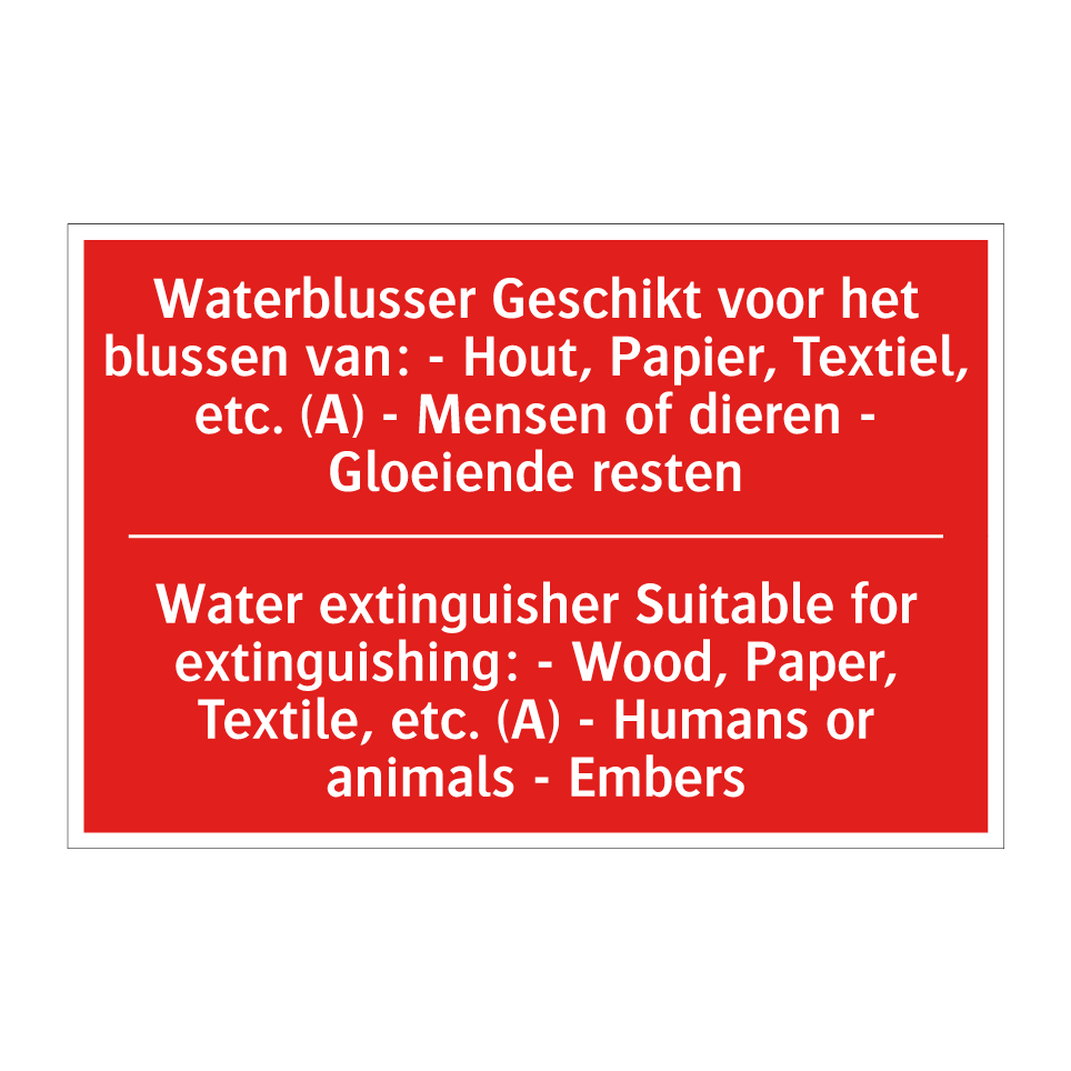 Koop Waterblusser Geschikt voor het blussen van: /.../ - Water ...