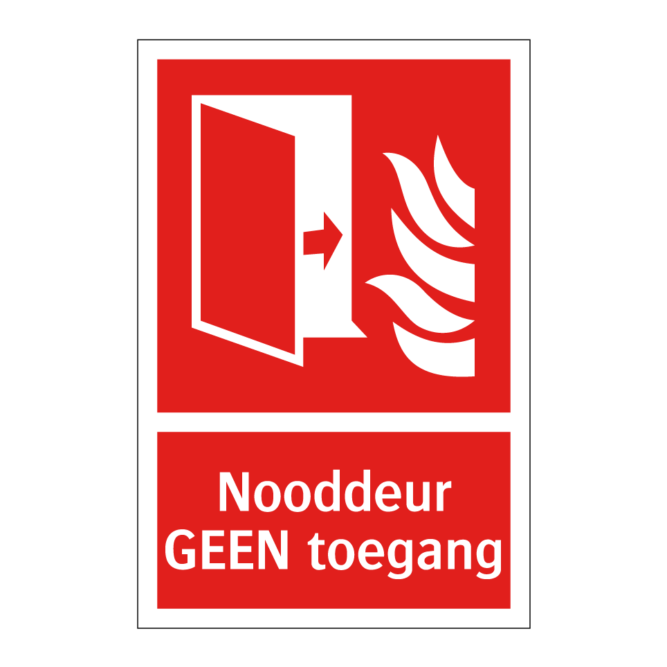 Koop Nooddeur GEEN toegang bord | SignOnline | NL-F1483