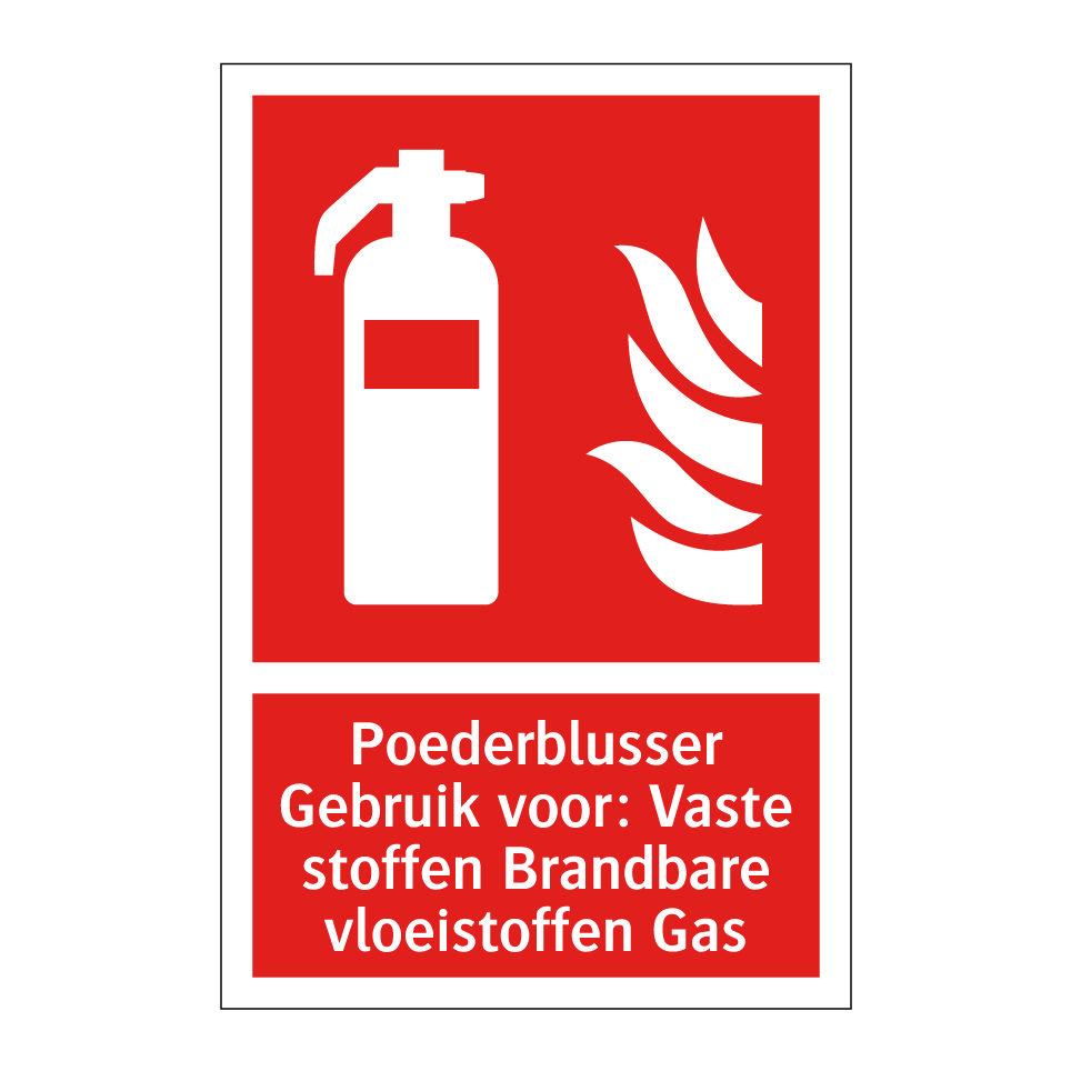Koop Poederblusser Gebruik voor: Vaste stoffen Brandbare vloeistoffen ...