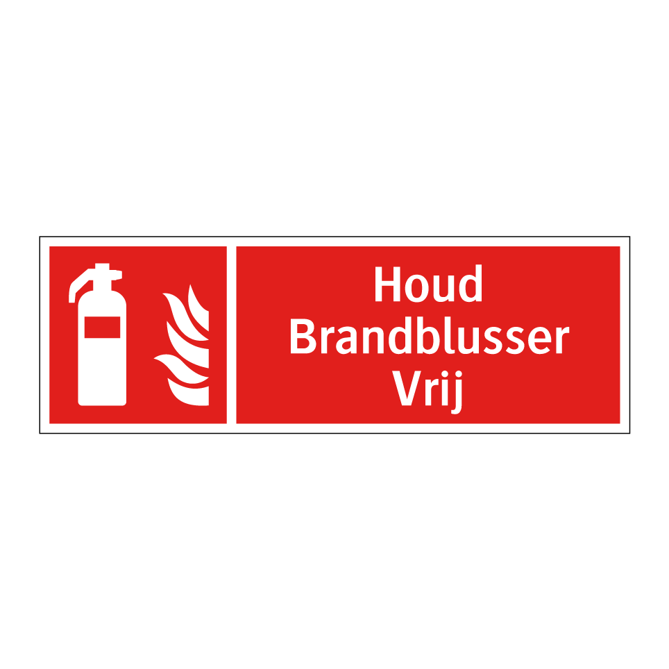 Koop Houd Brandblusser Vrij bord | SignOnline | NL-F1777