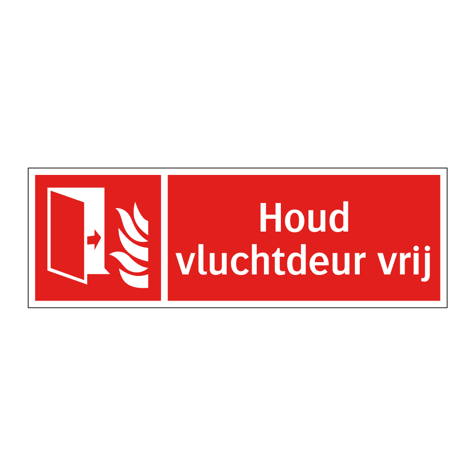 Koop Houd vluchtdeur vrij bord | SignOnline | NL-F1792