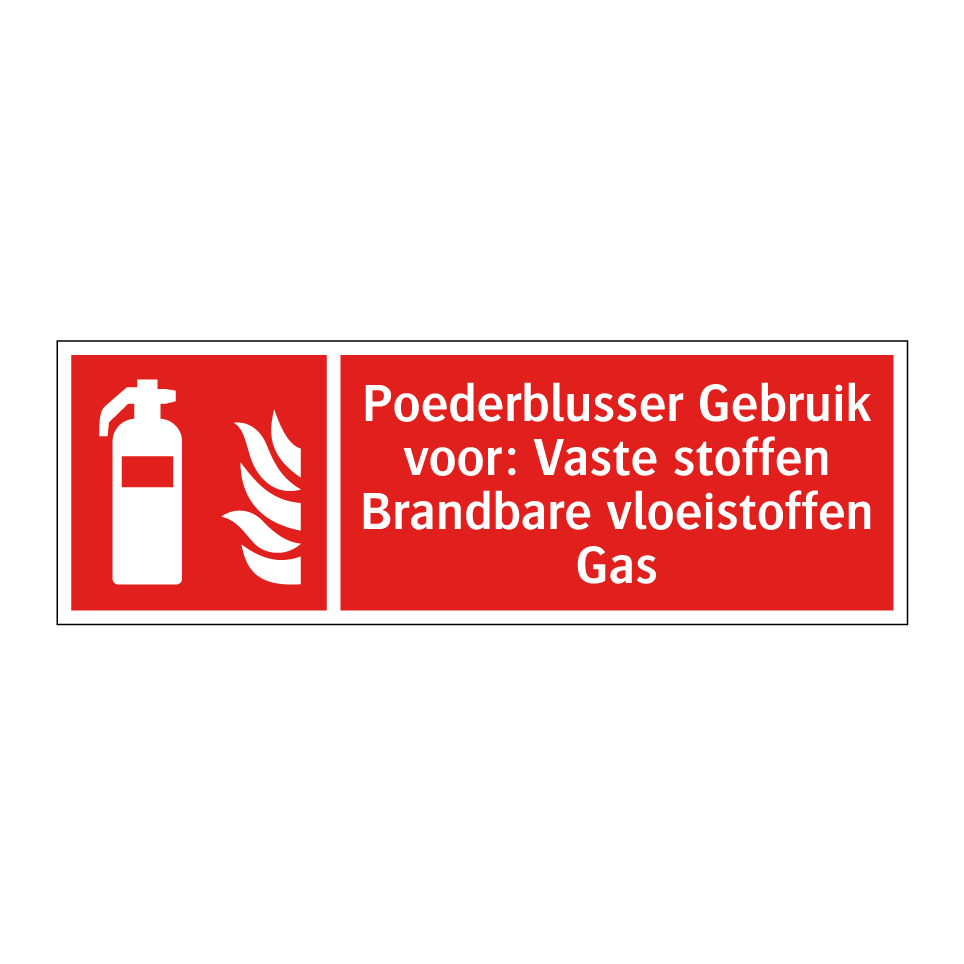 Koop Poederblusser Gebruik voor: Vaste stoffen Brandbare vloeistoffen ...