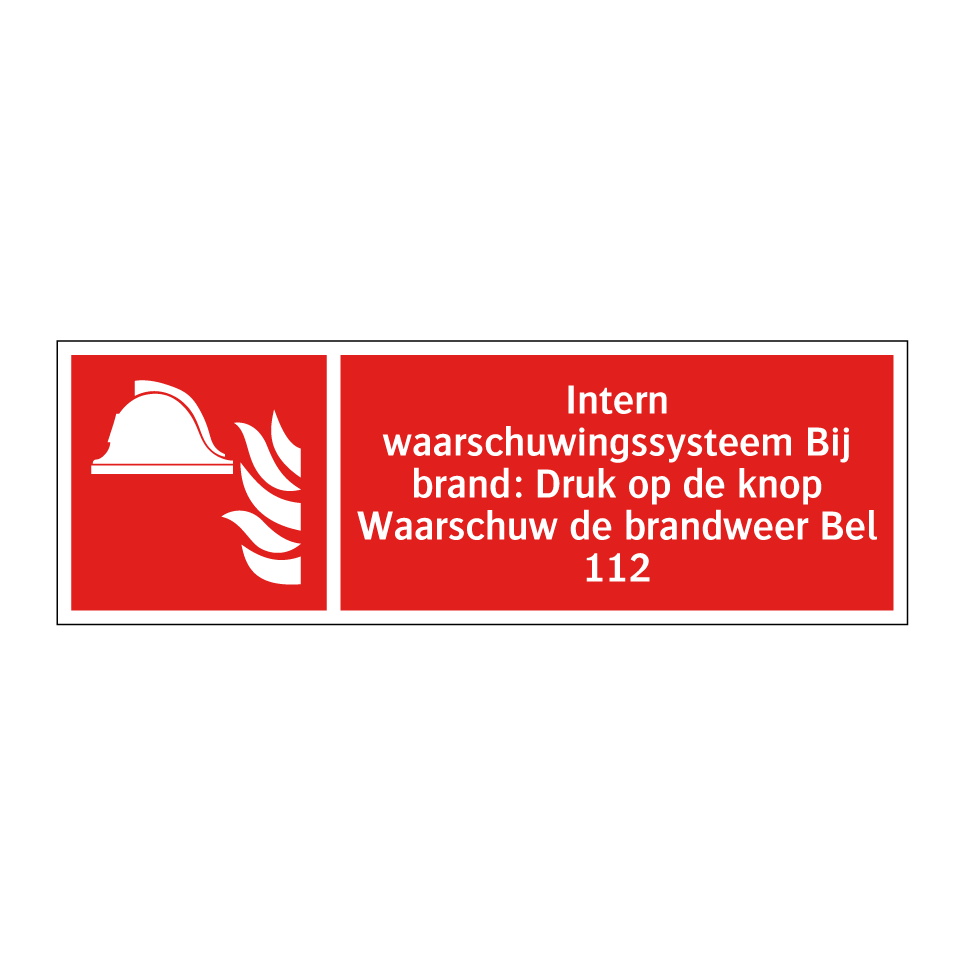 Koop Intern waarschuwingssysteem Bij brand: Druk op de knop Waarschuw ...