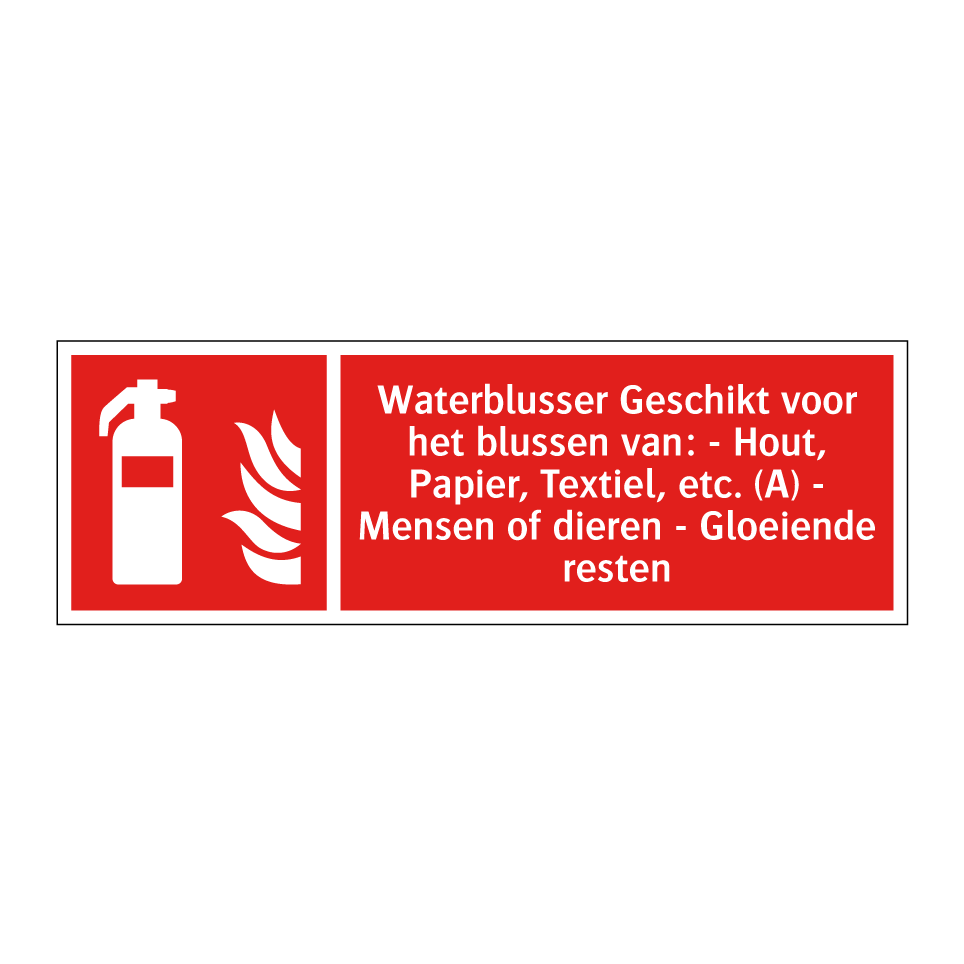 Koop Waterblusser Geschikt voor het blussen van: - Hout, Papier ...