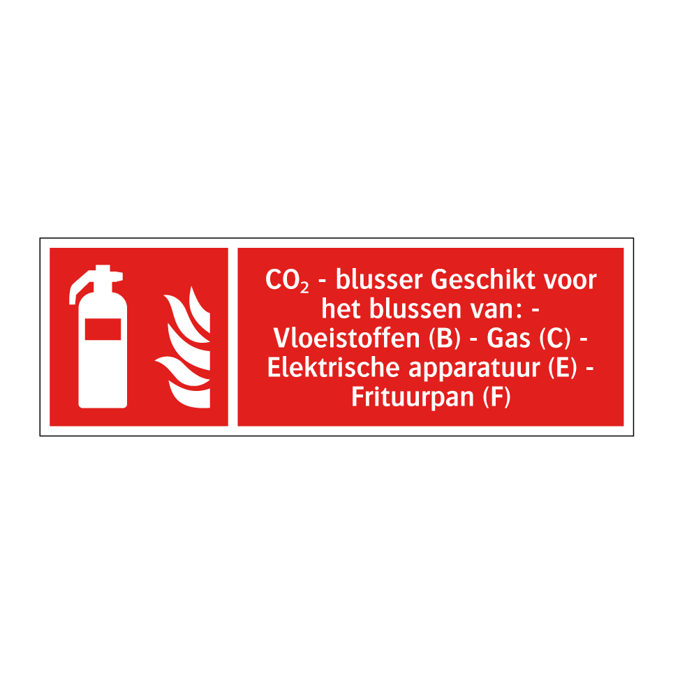 Koop CO₂ - blusser Geschikt voor het blussen van: - Vloeistoffen (B ...