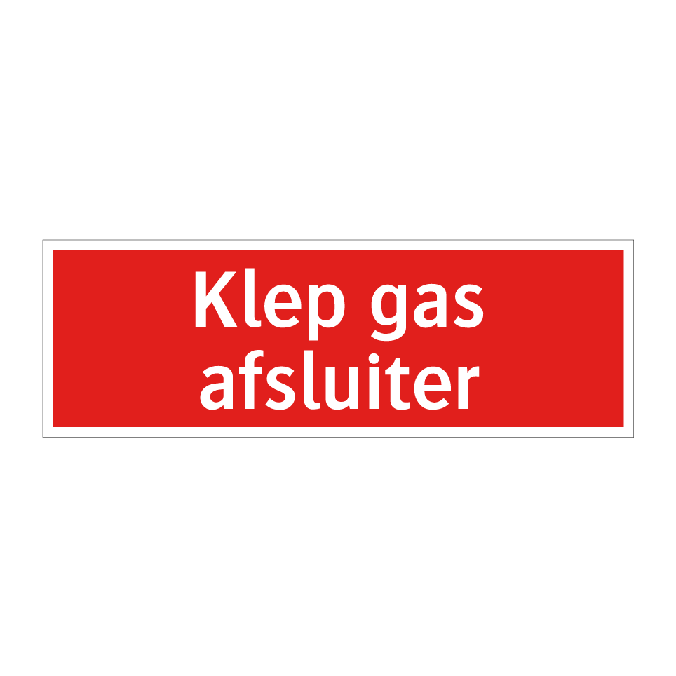 Koop Klep gas afsluiter bord | SignOnline | NL-F425