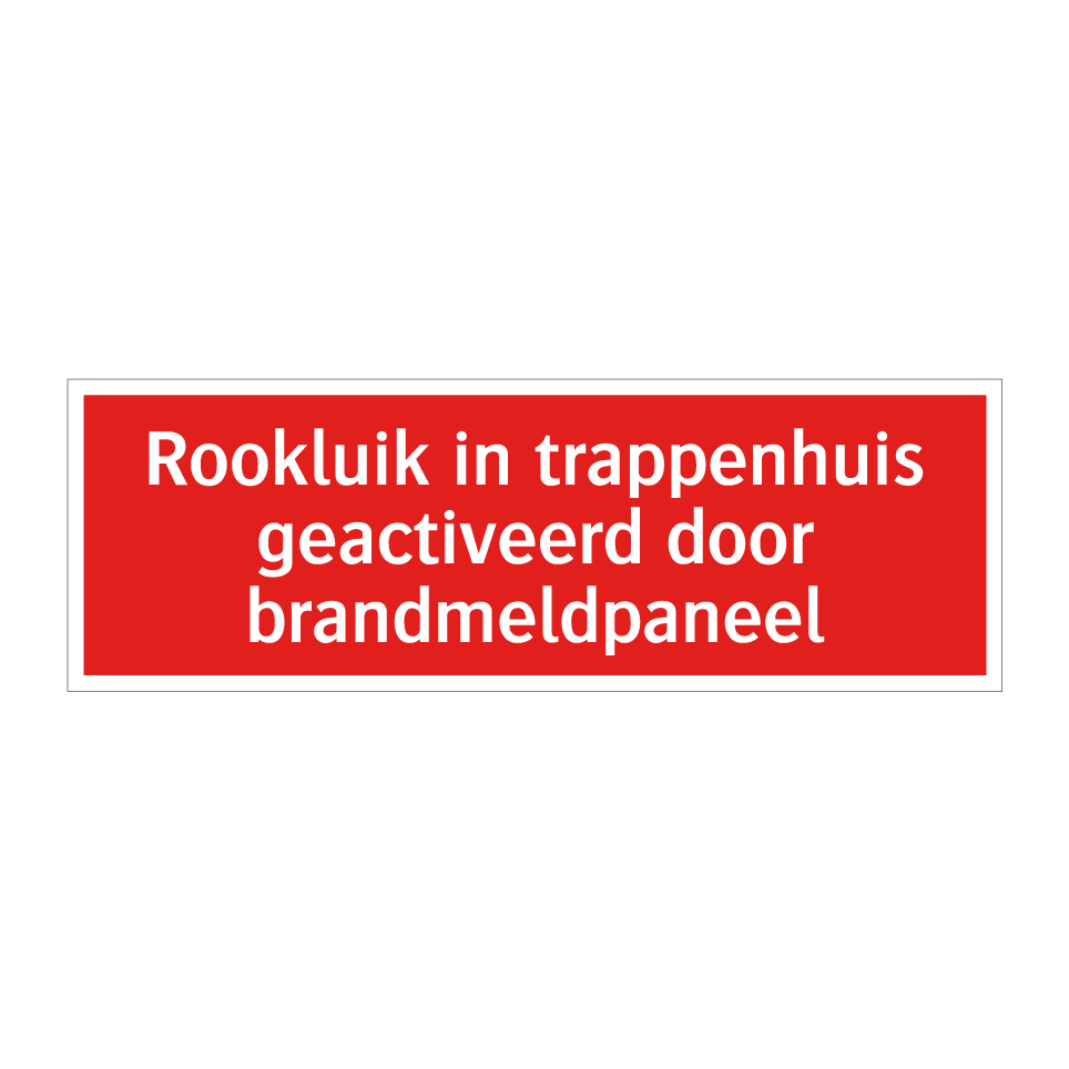 Koop Rookluik in trappenhuis geactiveerd door brandmeldpaneel bord ...