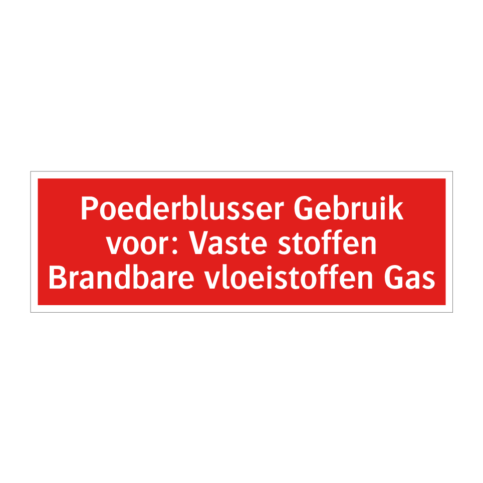 Koop Poederblusser Gebruik voor: Vaste stoffen Brandbare vloeistoffen ...
