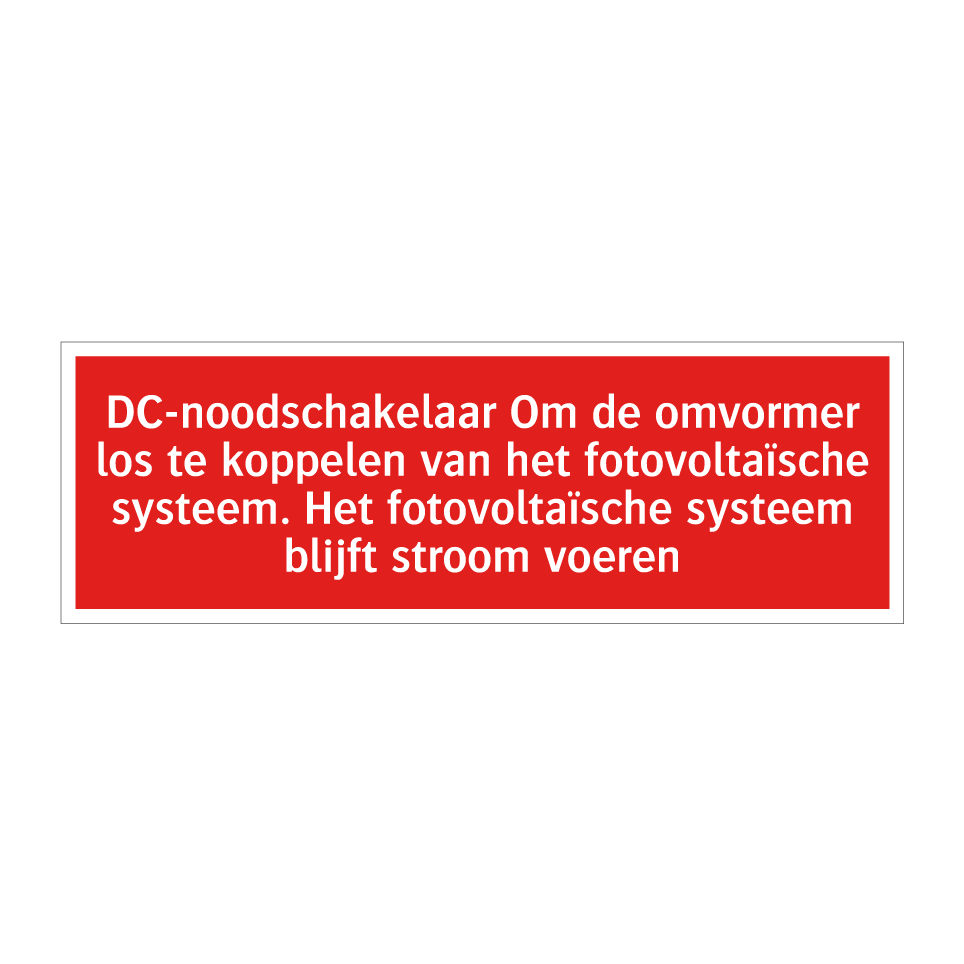 Koop DC-noodschakelaar Om de omvormer los te koppelen van het ...