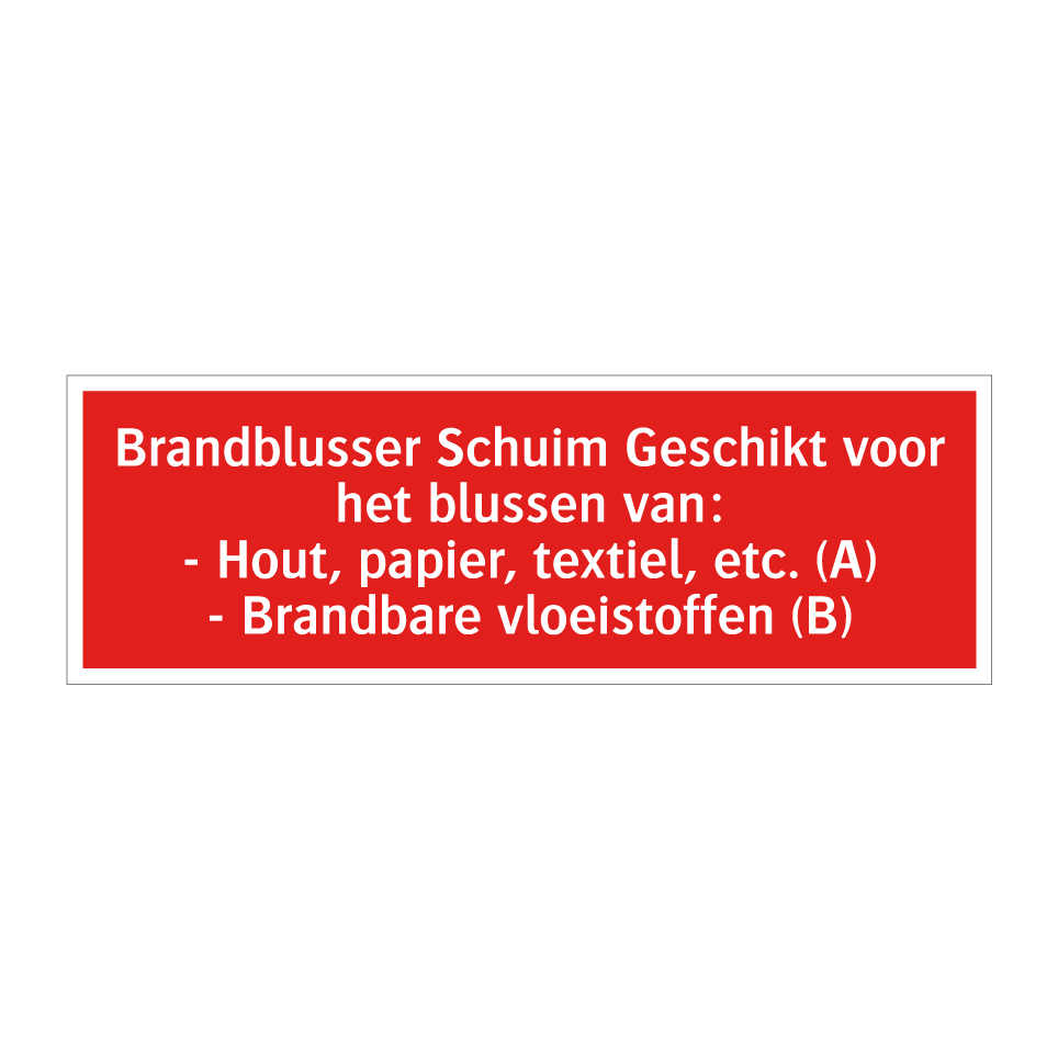 Koop Brandblusser Schuim Geschikt voor het blussen van: - Hout, papier ...