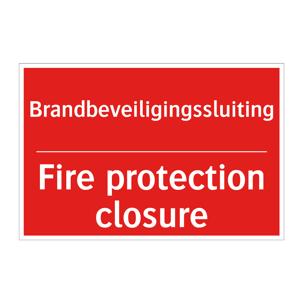 Koop Brandbeveiligingssluiting - Fire protection closure bord ...