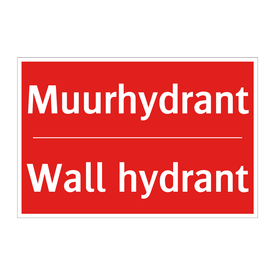 Koop Muurhydrant - Wall hydrant bord | SignOnline | NL-F762