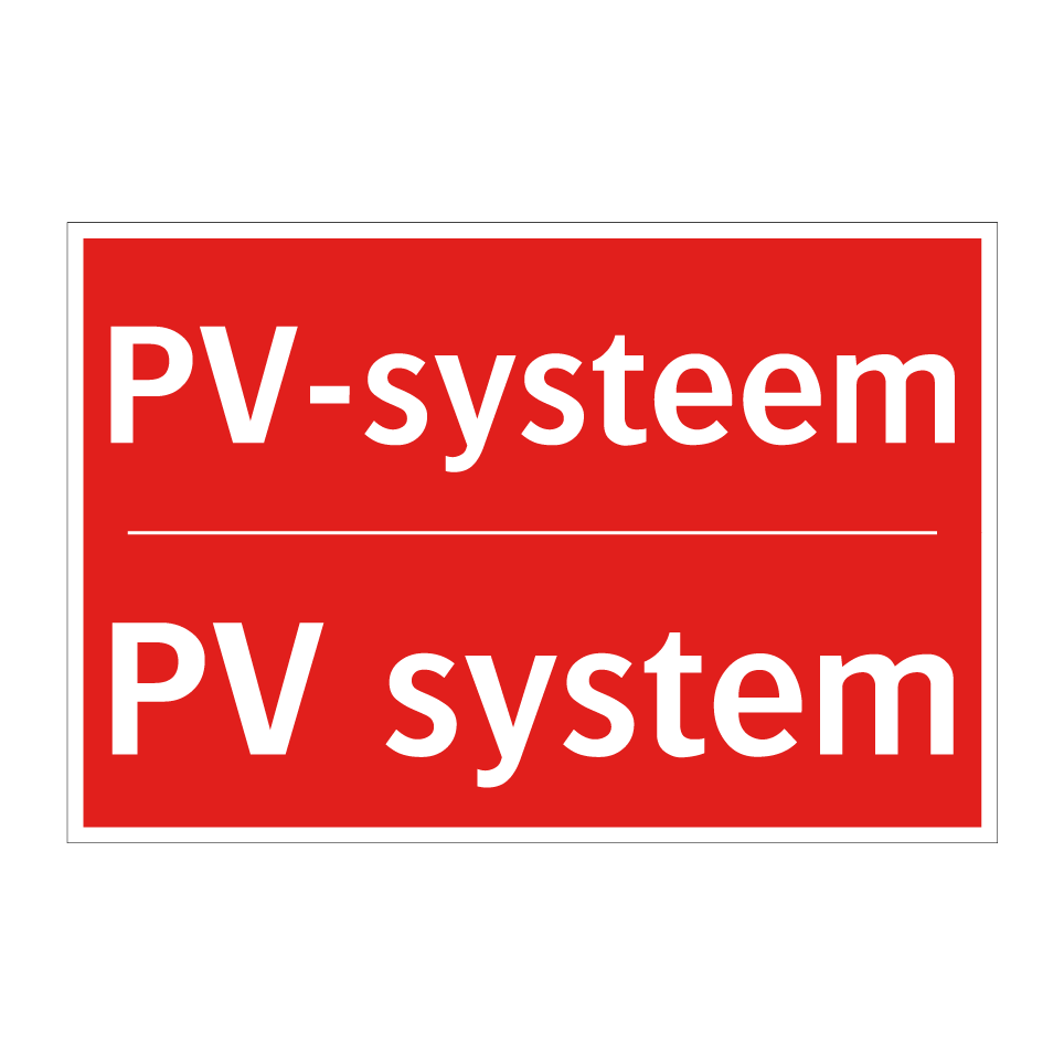 Koop PV-systeem - PV system bord | SignOnline | NL-F781