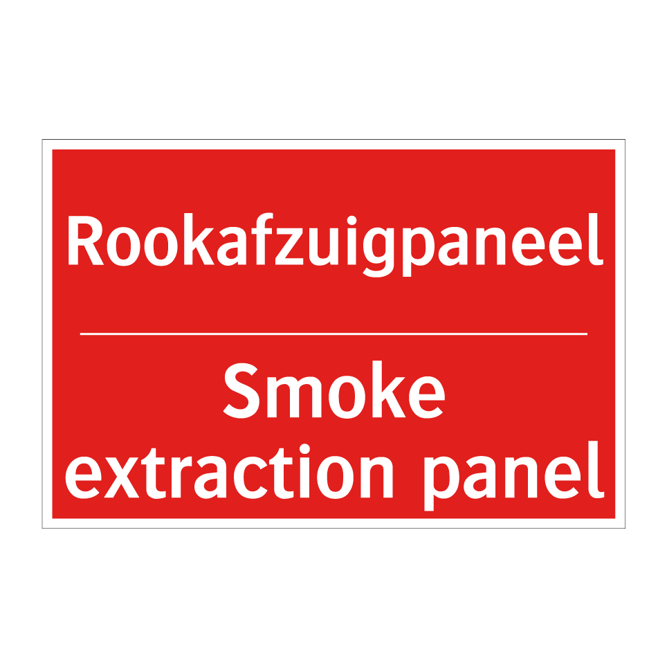 Koop Rookafzuigpaneel - Smoke extraction panel bord | SignOnline | NL-F790